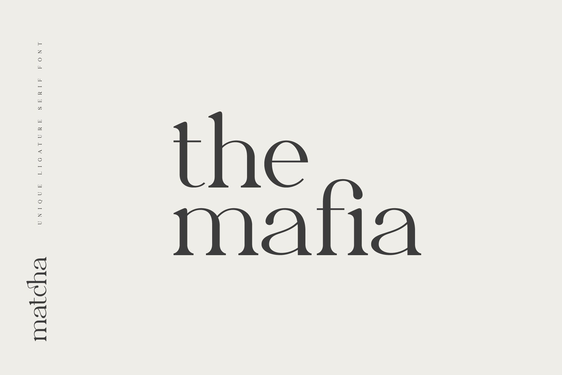 Matcha Font - Modern Serif Font, Branding Font, Logo Font, Ligature ...