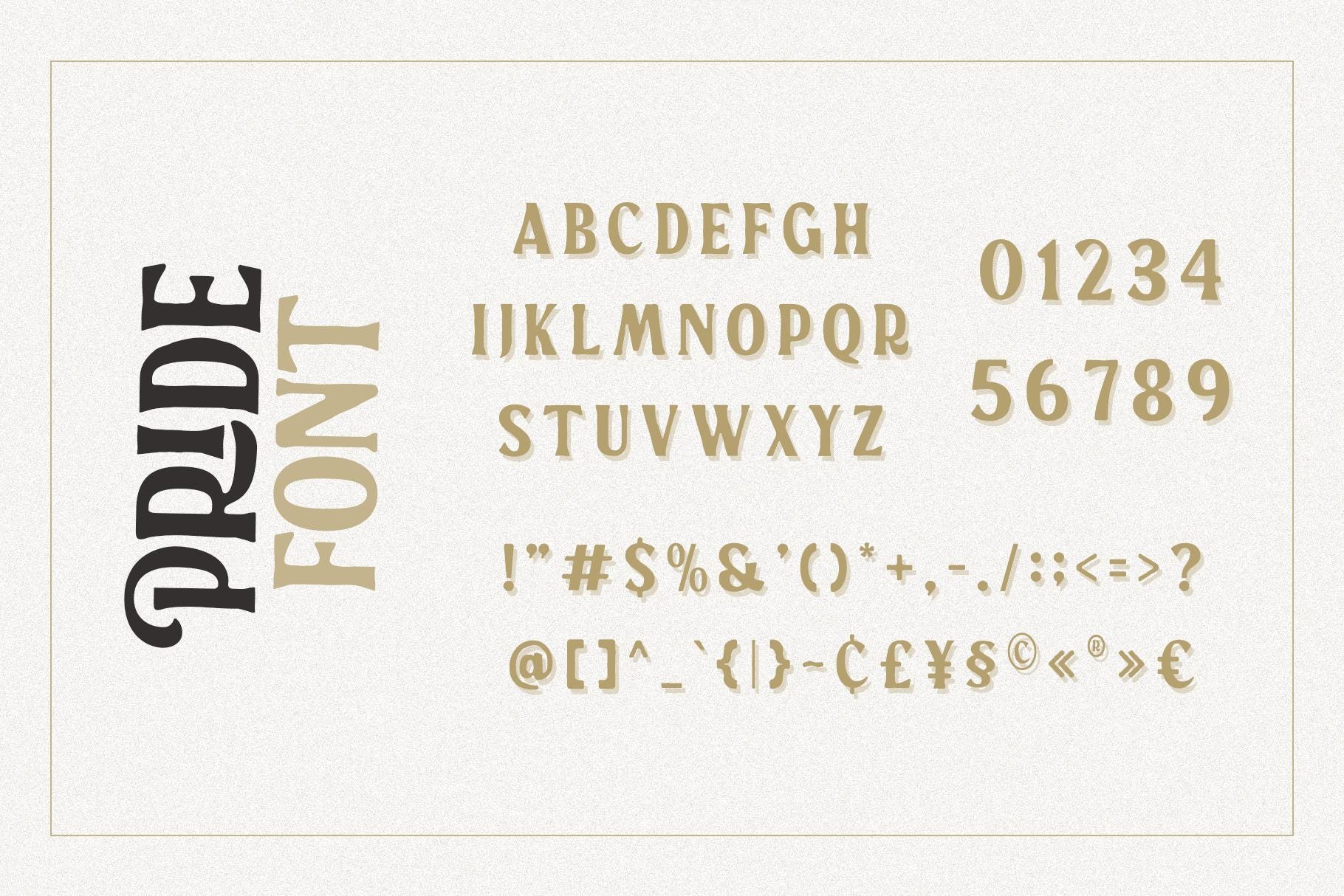 Pride - Retro Serif Font, Branding Font, Logo Font, Canva Font ...
