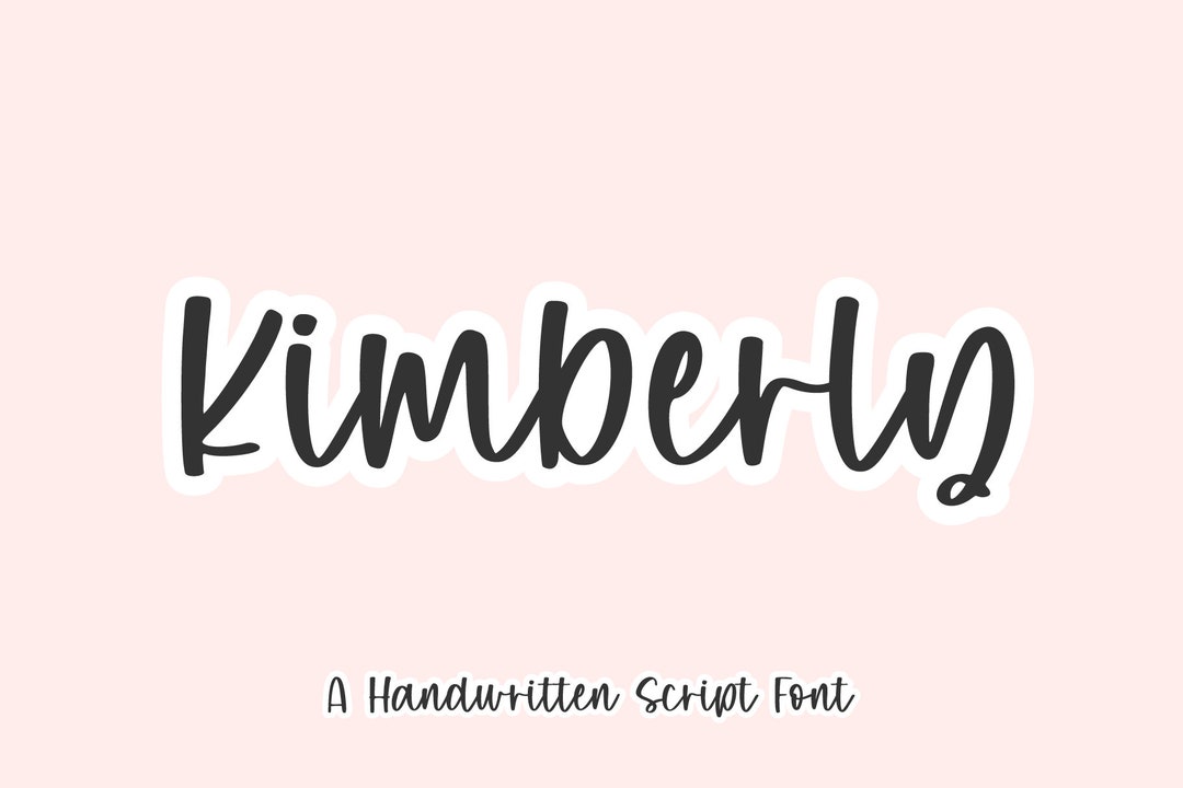 Kimberly - Handwritten Font, Script Font, Cricut Fonts, Procreate Fonts ...