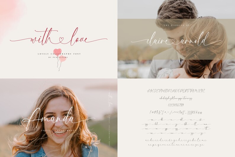 Modern Font Bundle Wedding Fonts Cricut Fonts Procreate - Etsy Canada