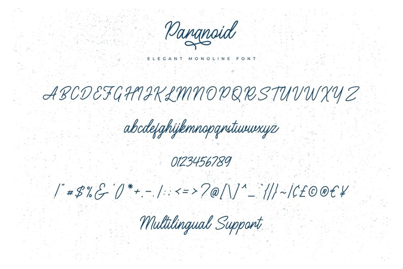 Paranoid - Script Font, Modern Script Font, Monoline Font, Stylish Font ...