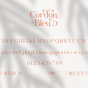 Cordon Bleu Font - Modern Serif Font, Branding Font, Logo Font, Fonts ...