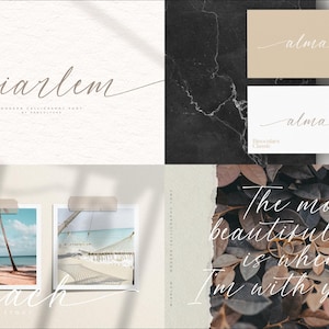 Calligraphy Font Bundle Editable Template License (corjl/templett ...