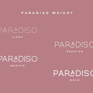 Paradiso - Modern Sans Serif Font, Branding Font, Logo Font, Boho Font ...