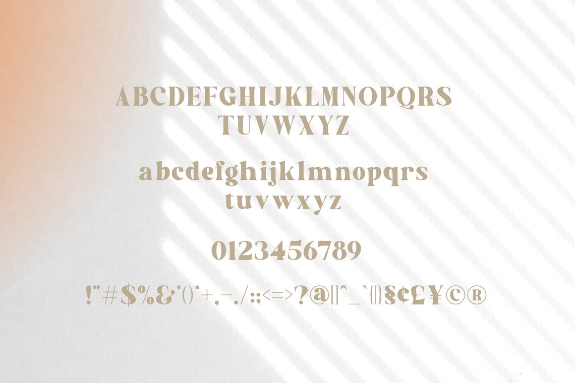 Golden Radiant Modern Serif Font Branding Font Logo Font - Etsy