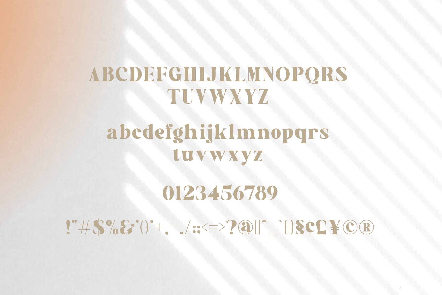Golden Radiant Modern Serif Font Branding Font Logo Font - Etsy