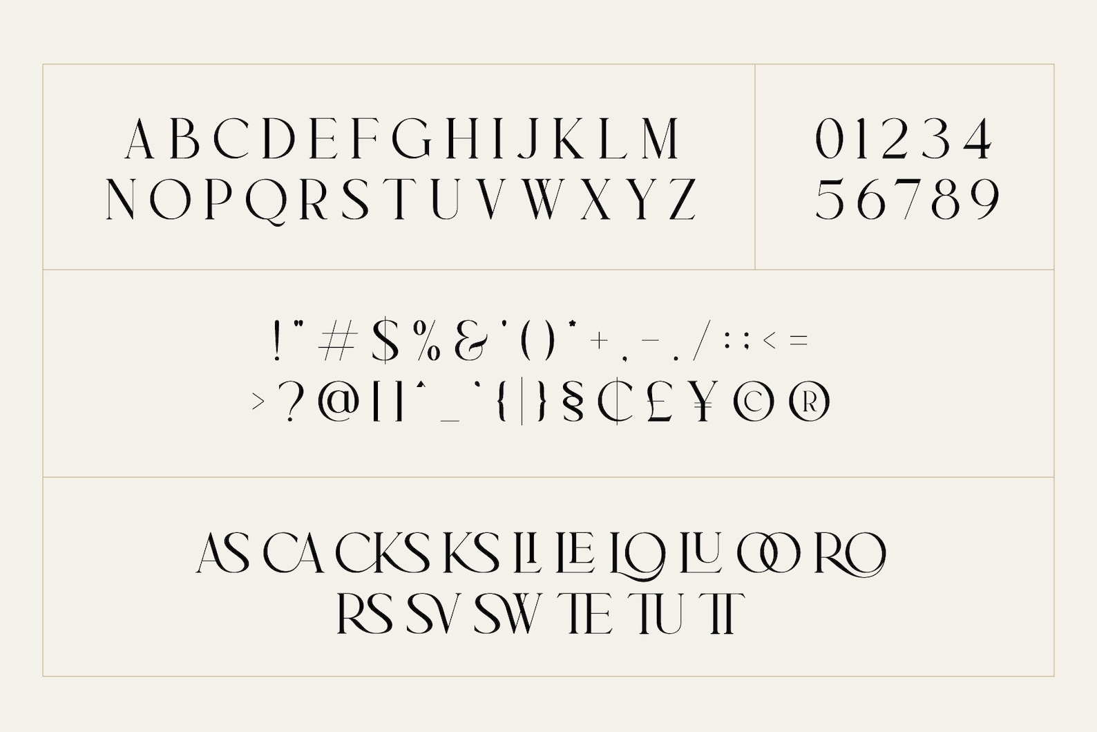 Clocks Modern Serif Font, Branding Font, Logo Font, Ligature Font ...