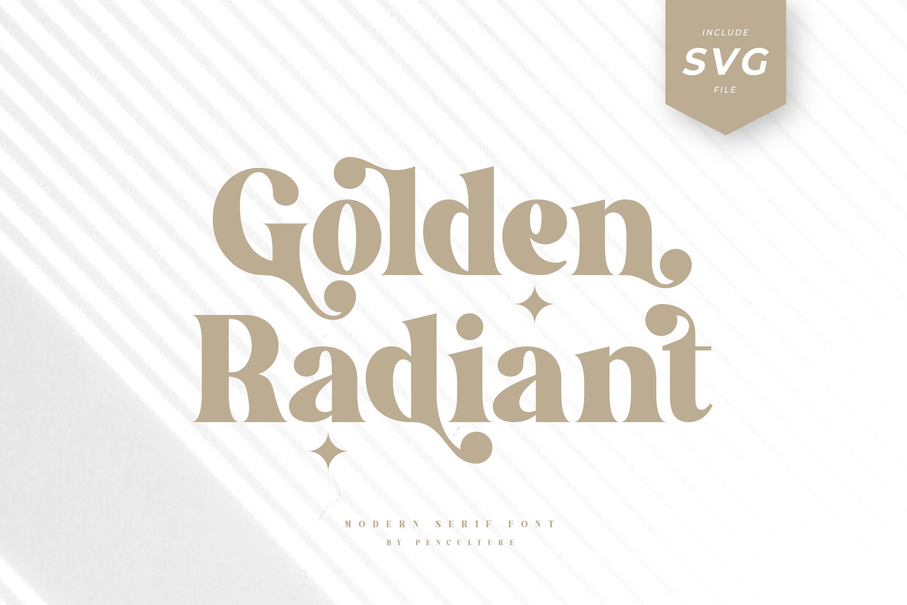 Golden Radiant - Modern Serif Font, Branding Font, Logo Font, Canva ...