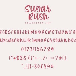 Sugar Rush - Handwritten Font, Script Font, Cricut Fonts, Procreate ...