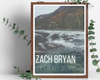 Zach Bryan Quiet Heavy Dreams - Etsy