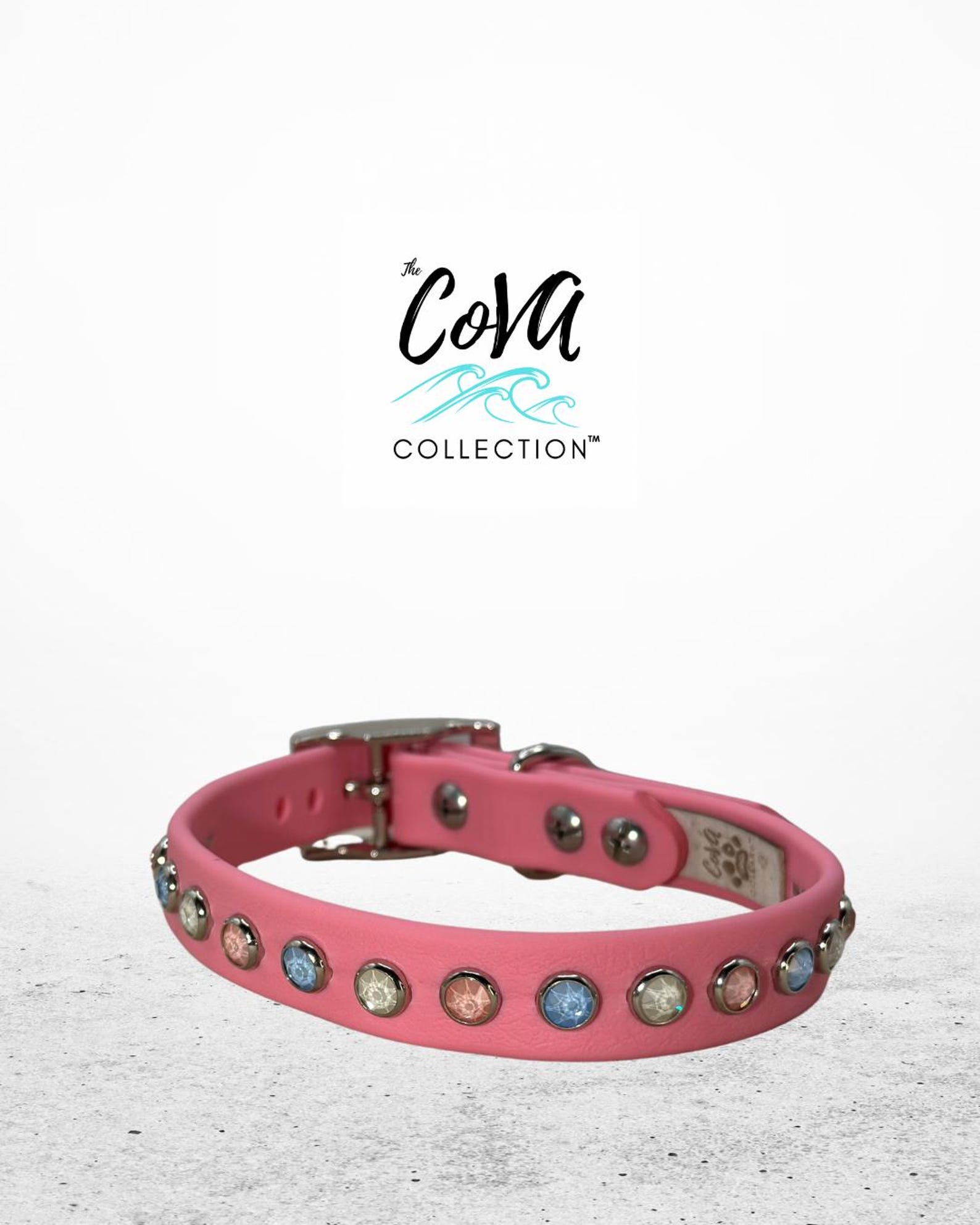 Pastel Bubblegum Pink Crystal Vegan Leather Dog Collar - 12-14 Inch - Etsy
