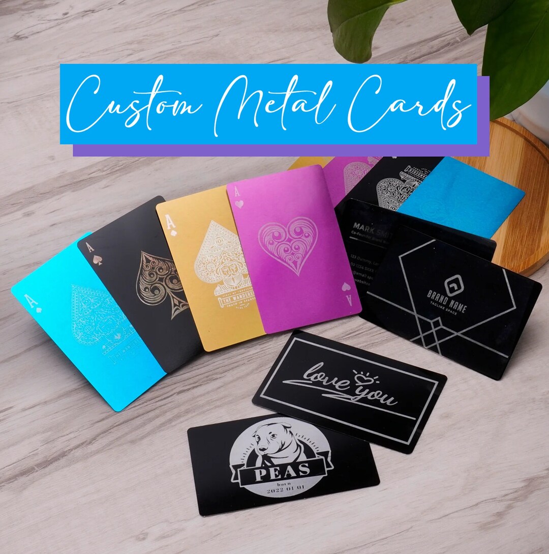 Custom Metal Cards, Aluminum Engraved Metal Cards, Thick Metal Cards ...