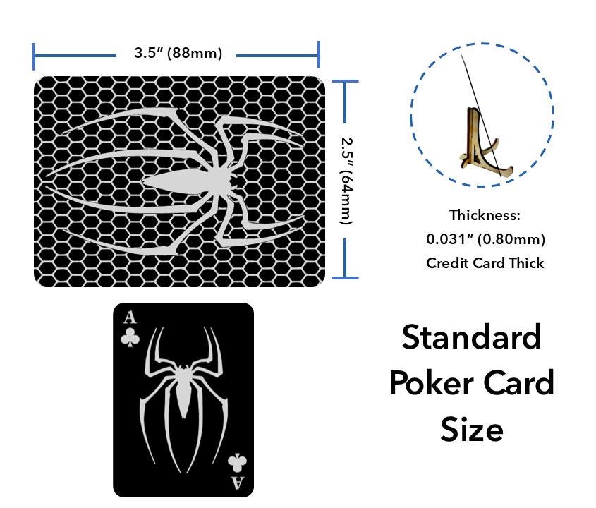 Custom Metal Playing Card, Stainless Steel Engraved Metal Cards, Thick ...