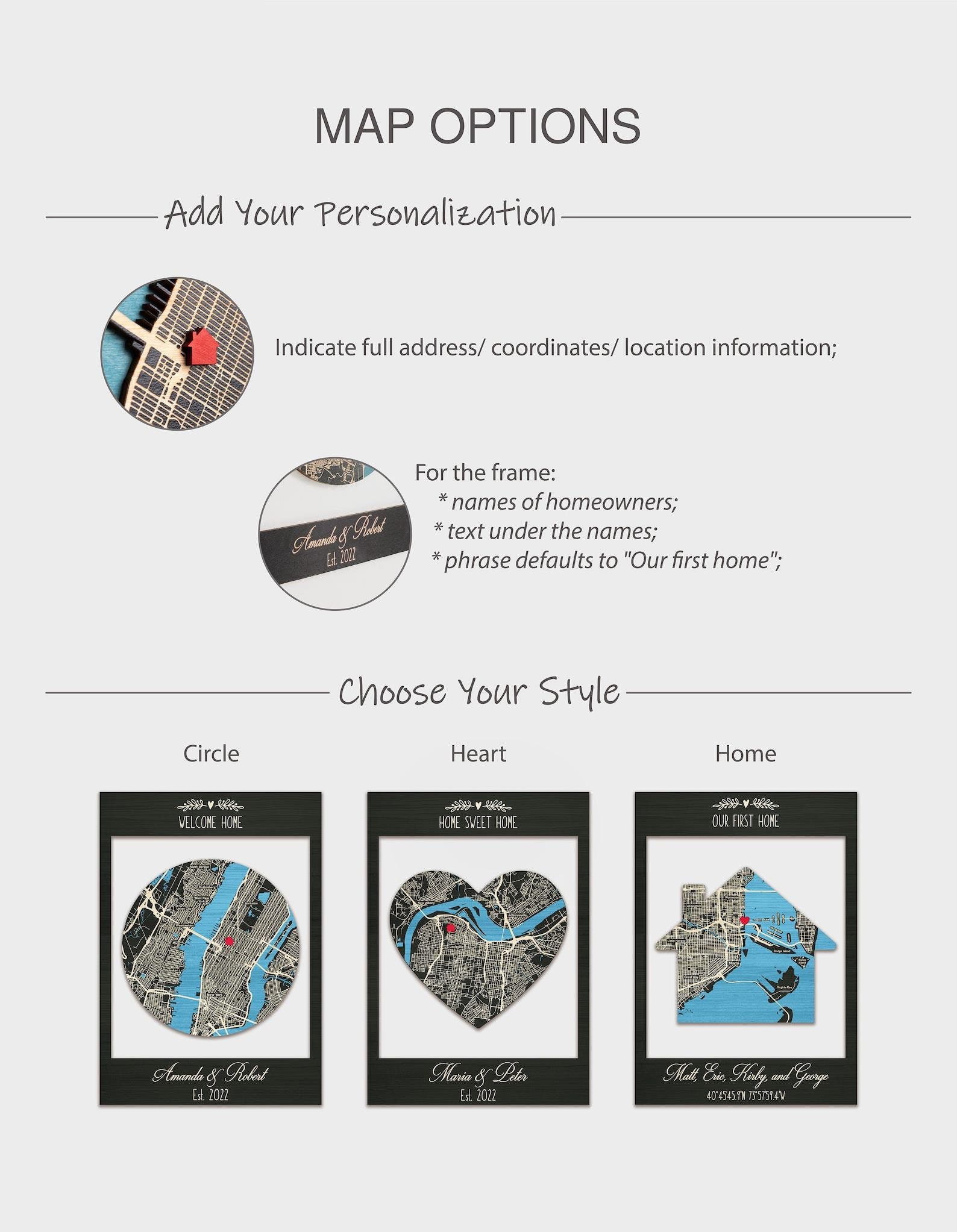 Custom Location Wall Art, Custom Wood Map, Framed Wood Wall Art ...