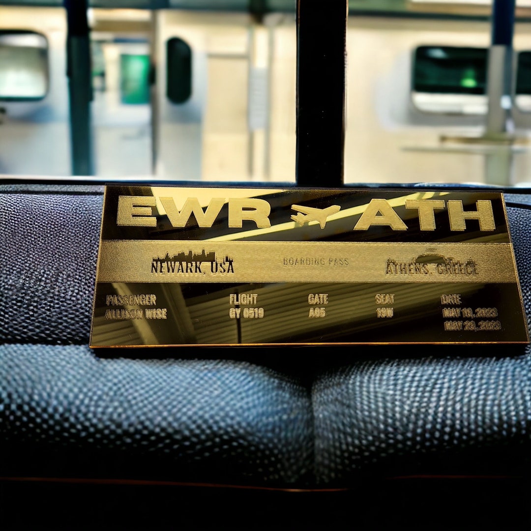 Luxury Golden Train Ticket Boarding Pass, Surprise Trip, Boarding ...