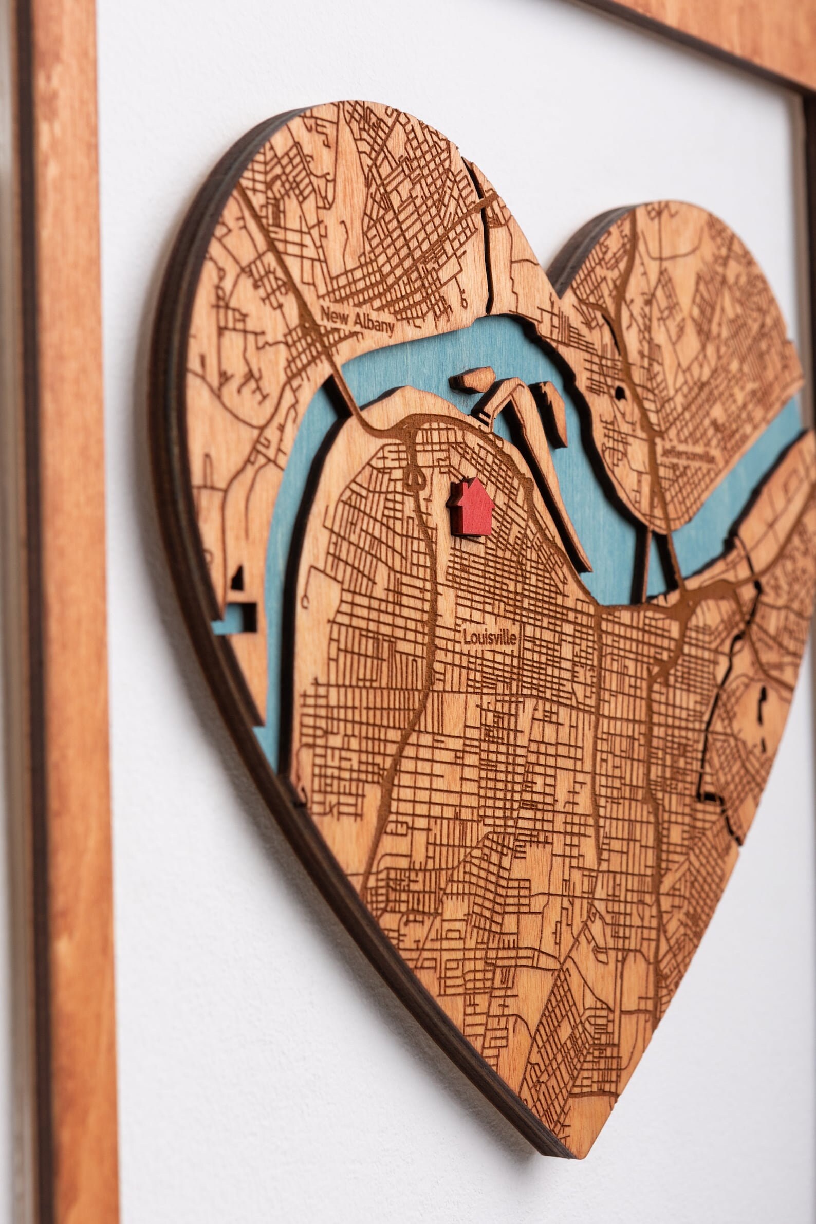 Custom Location Wall Art, Custom Wood Map, Framed Wood Wall Art ...