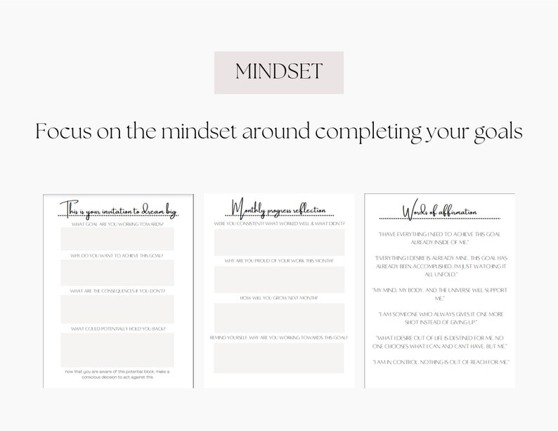 Goal Tracking and Planning Printables, Goal Calendars, Goal Reflection ...