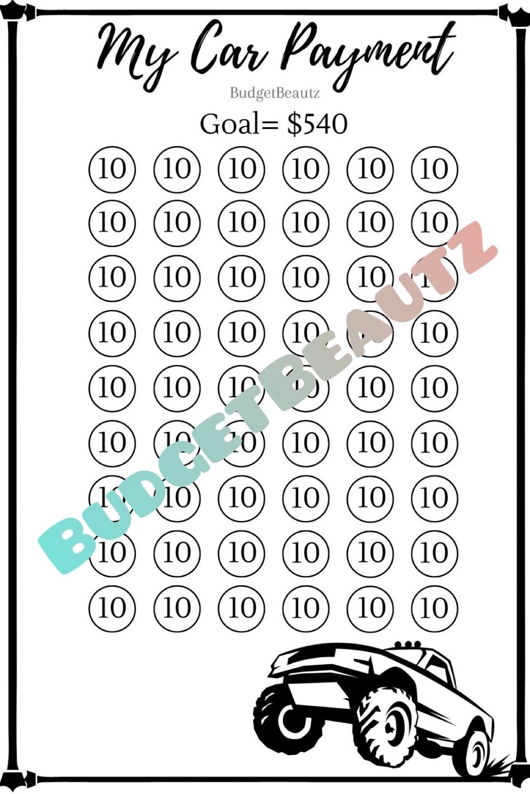 A6 Savings Challenge My Car Payment Challenge Etsy a6-savings-challenge-my-car-payment-challenge-etsy