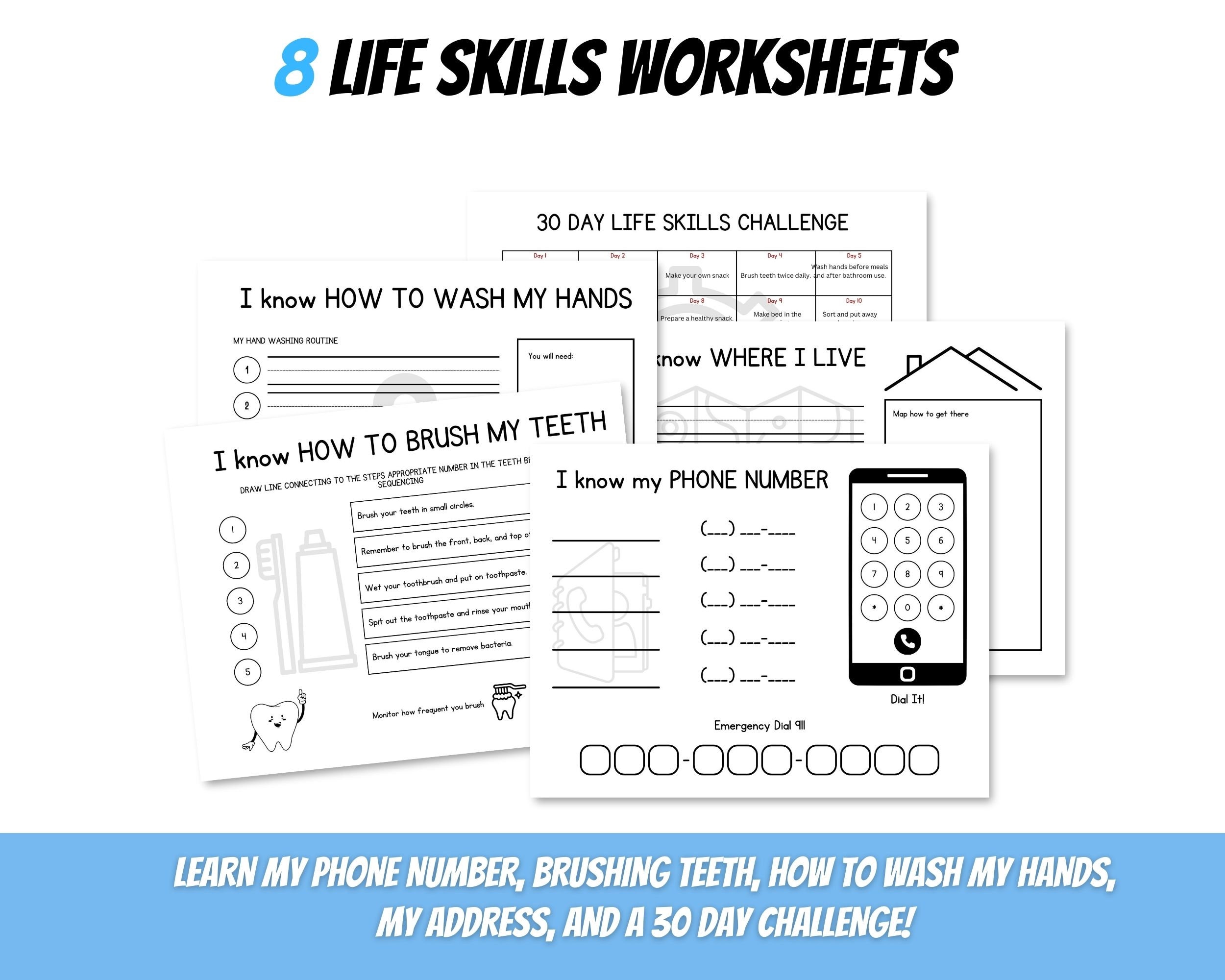 Printable Life Skills Teaching Resources: Worksheets, Activities & More ...