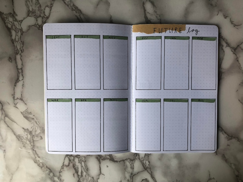 Pre Made Custom Bullet Journal - Etsy