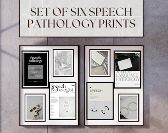 10 Speech Therapy Room Posters SLP Decor Language Pathologist Prints ...