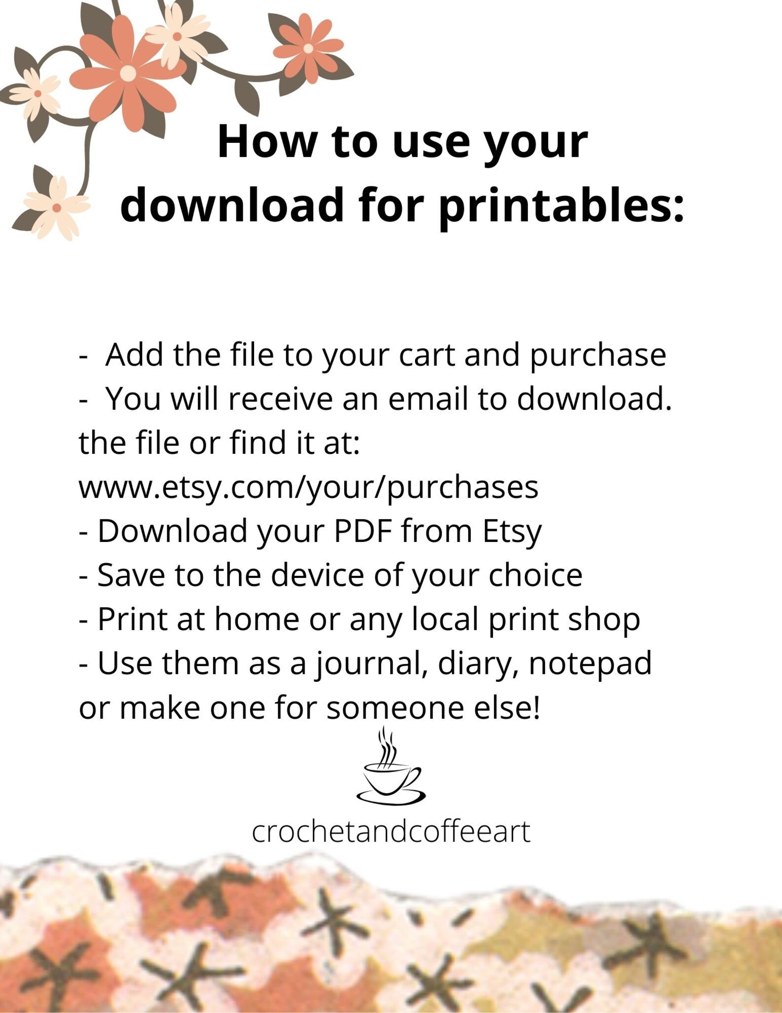 Coffee Lovers Printable Journal Pages Are Full Background Colour and ...