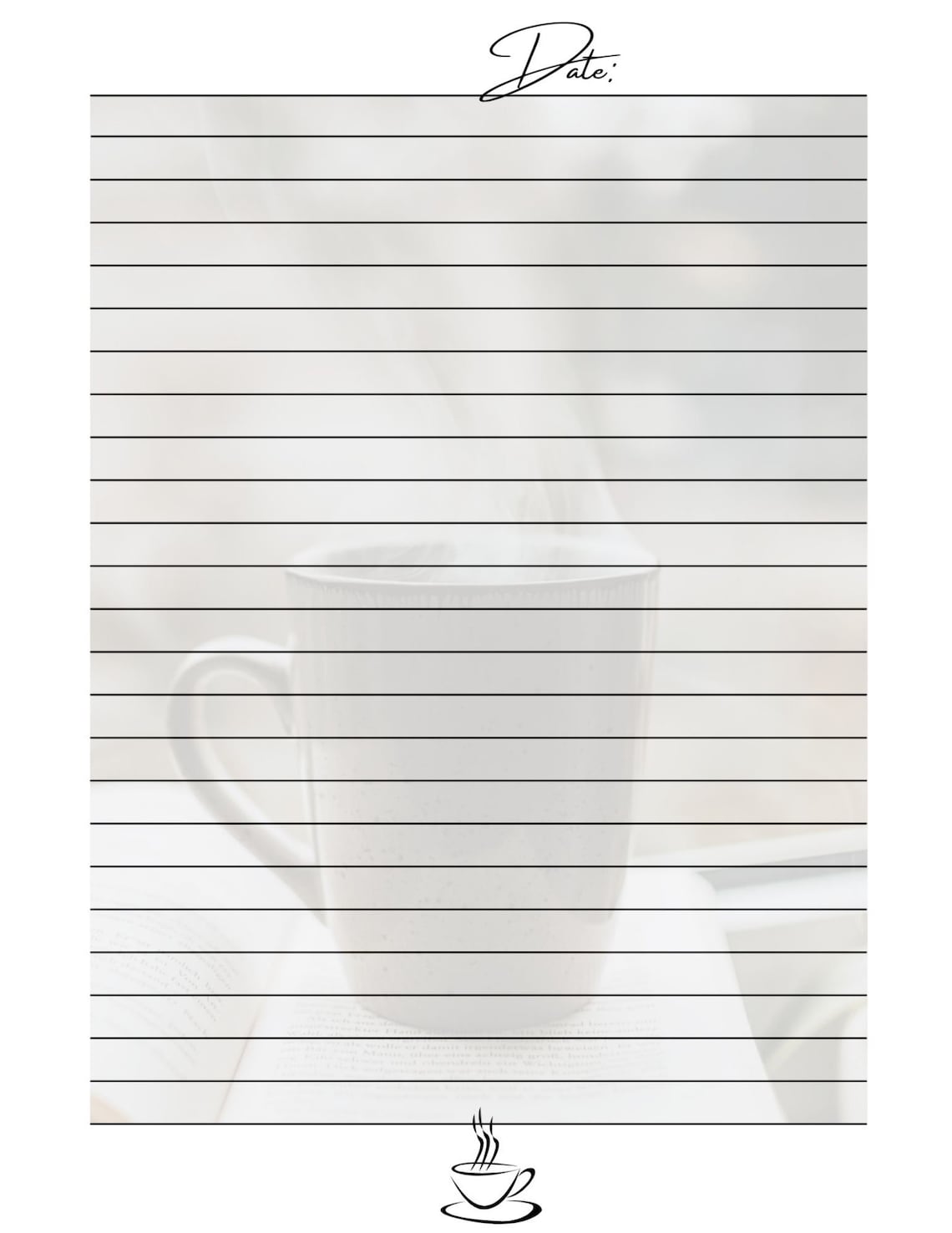 Coffee Lovers Printable Journal Pages Are Full Background Colour and ...