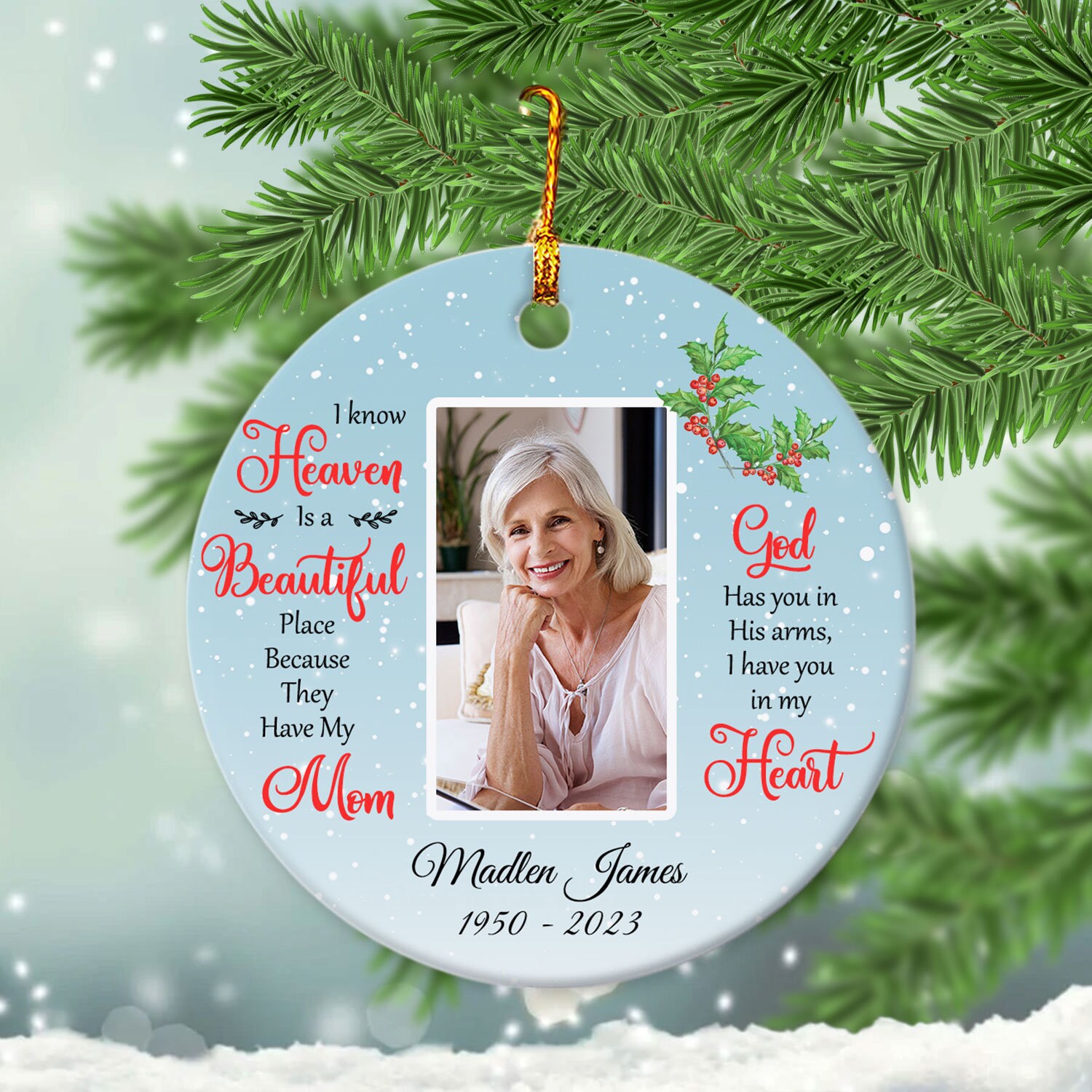 Custom Memorial Ornament Christmas Custom Memory Ornament - Etsy