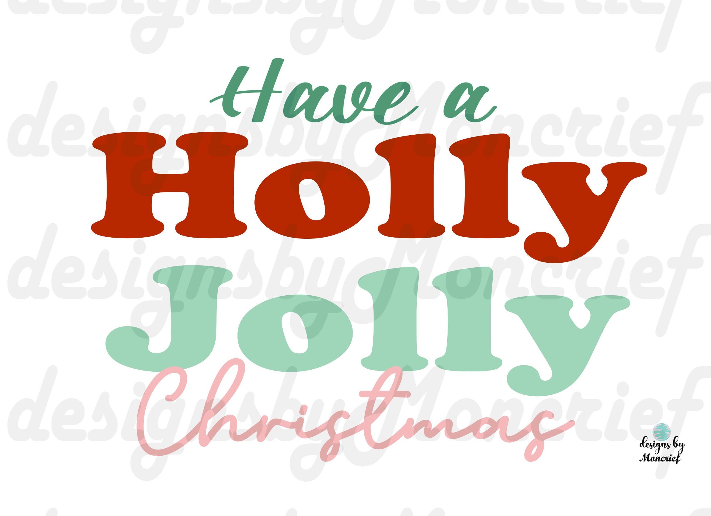 Have A Holly Jolly Christmas Holiday Retro Christmas - Etsy