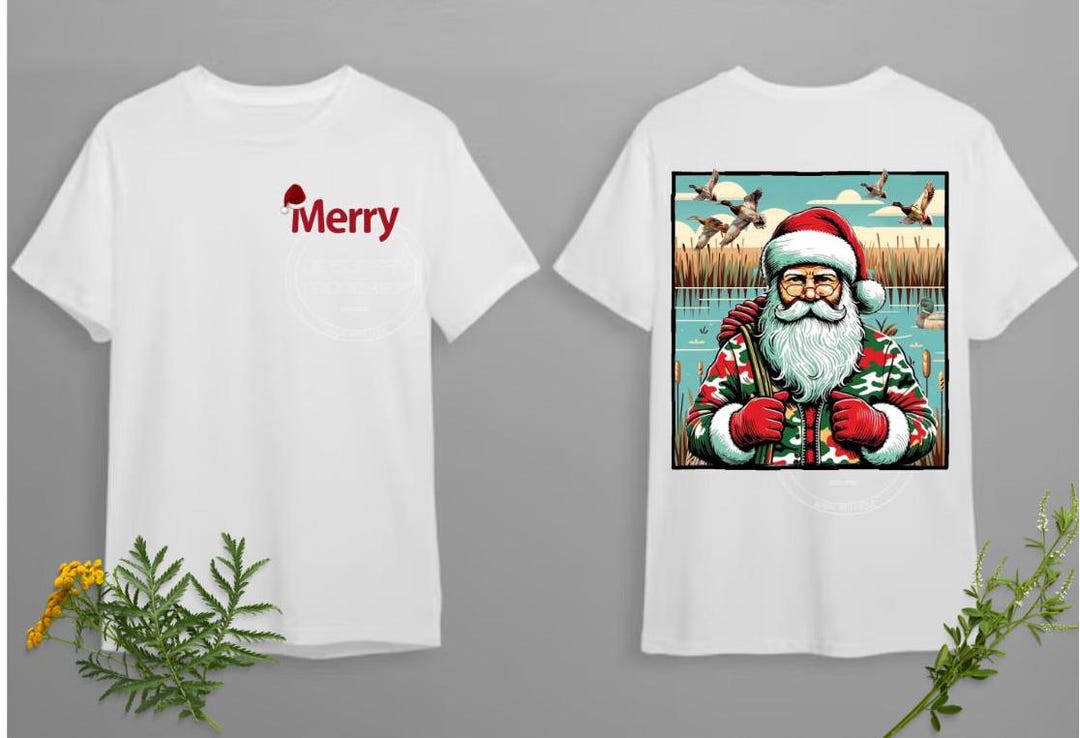 Santa Claus | Christmas | Hunting | Mallards | PNG | Sublimation ...