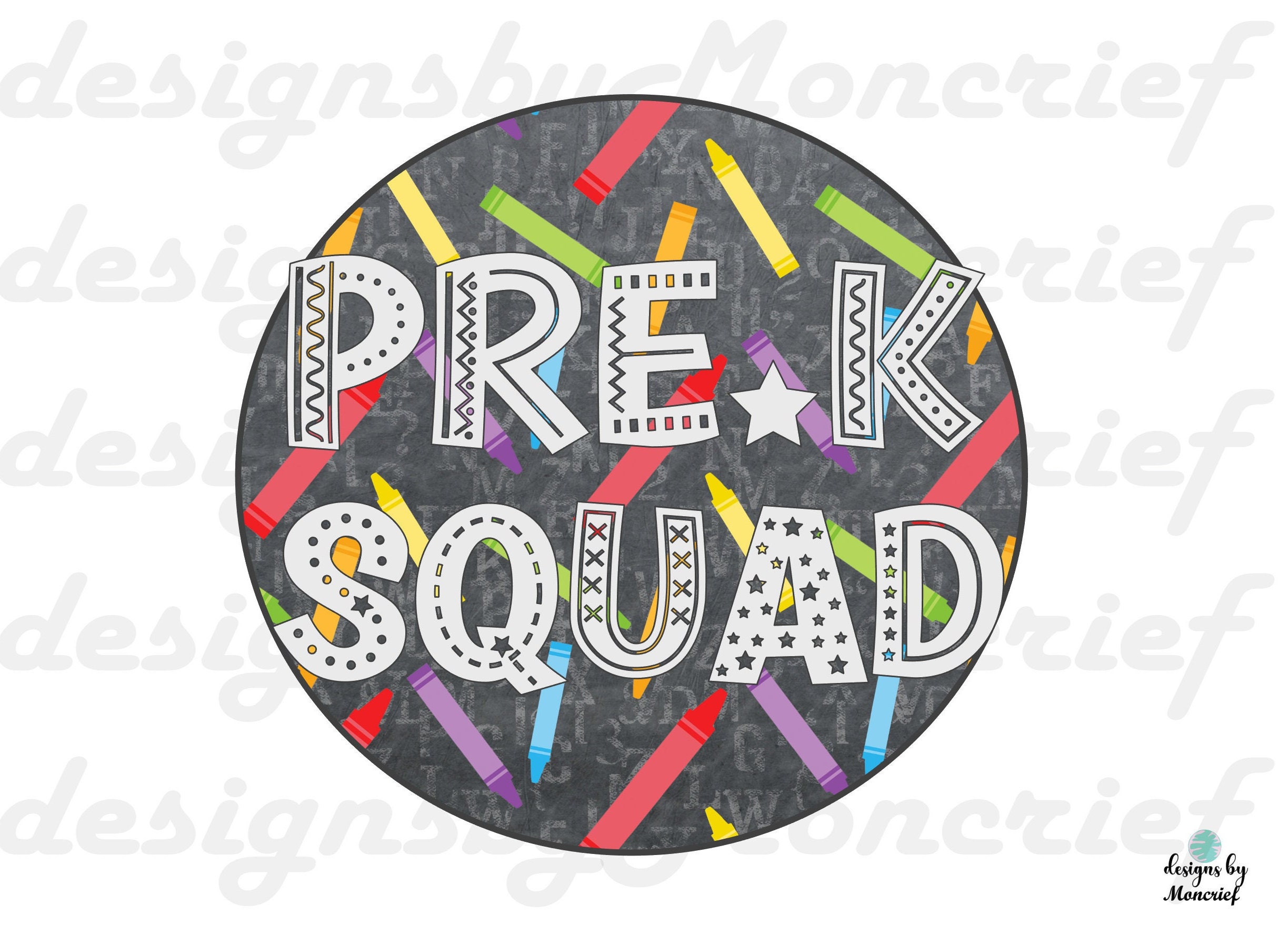 Pre-k Squad | Back to School | Crayons | Sublimation | PNG Digital ...