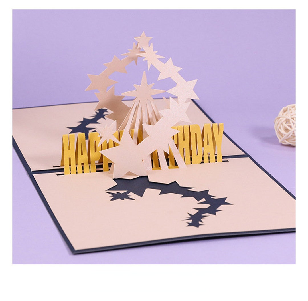 3D Starry Sky Pop up Birthday Card - Etsy