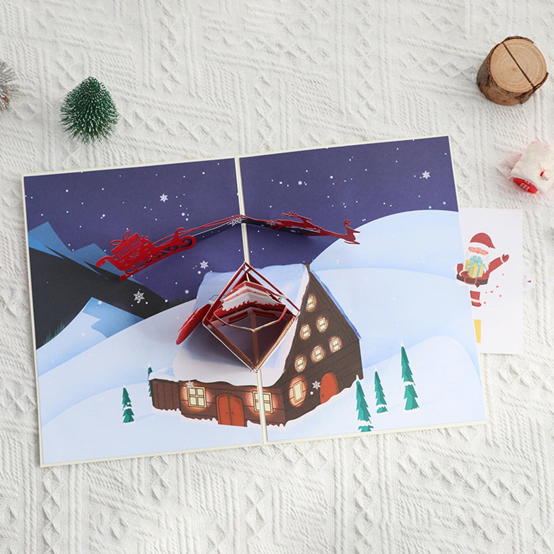 3D Merry Christmas Pop up Card - Etsy