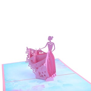 3D Princess Pop up Greeting Card, Thank You Card, Birthday Card ...