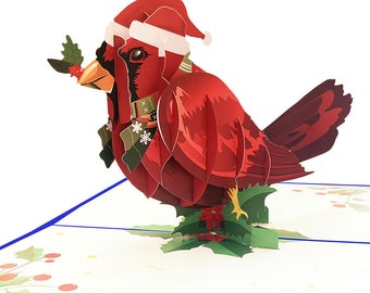 Cardinal Pop up Card - Etsy