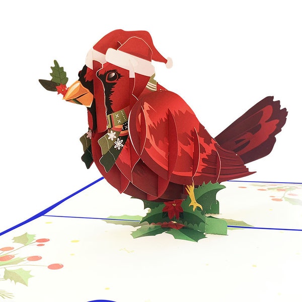 Cardinal Pop up Card - Etsy