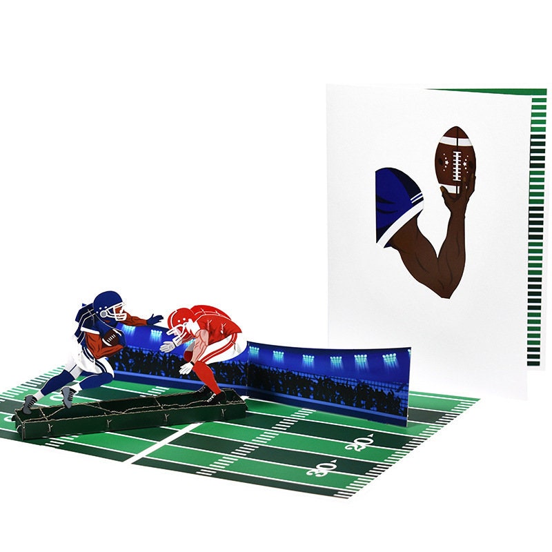 3D Football Card for Birthday Card for Mothers Day Card for Valentines ...