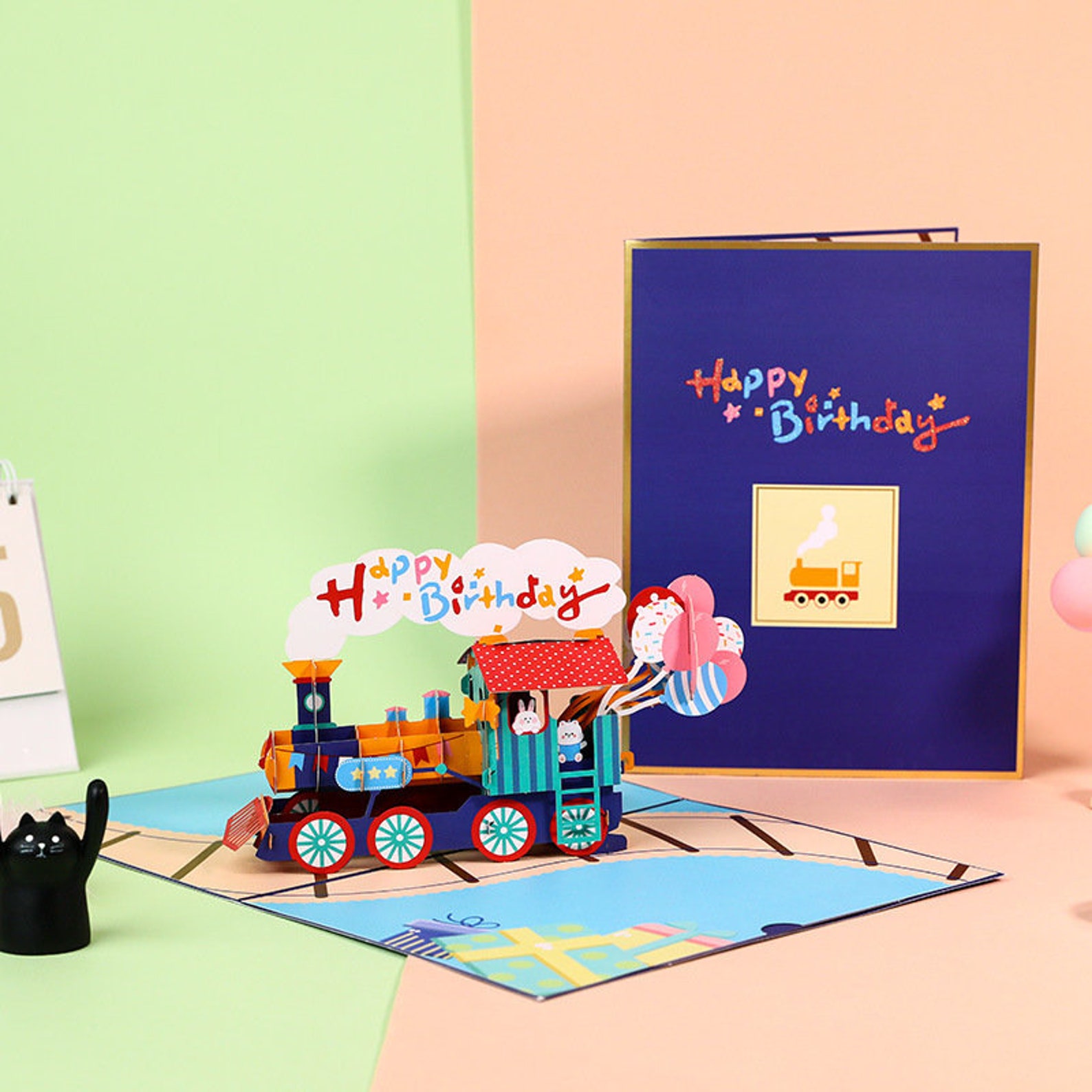 3D Train Pop up Birthday Card - Etsy