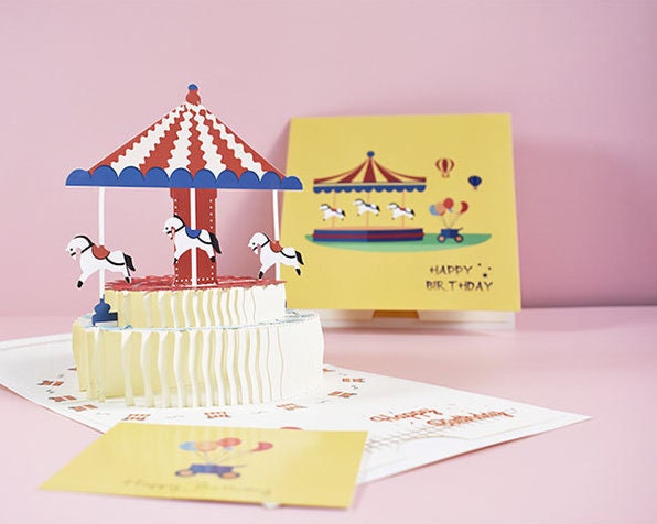 3D Carousel Pop up Birthday Card - Etsy