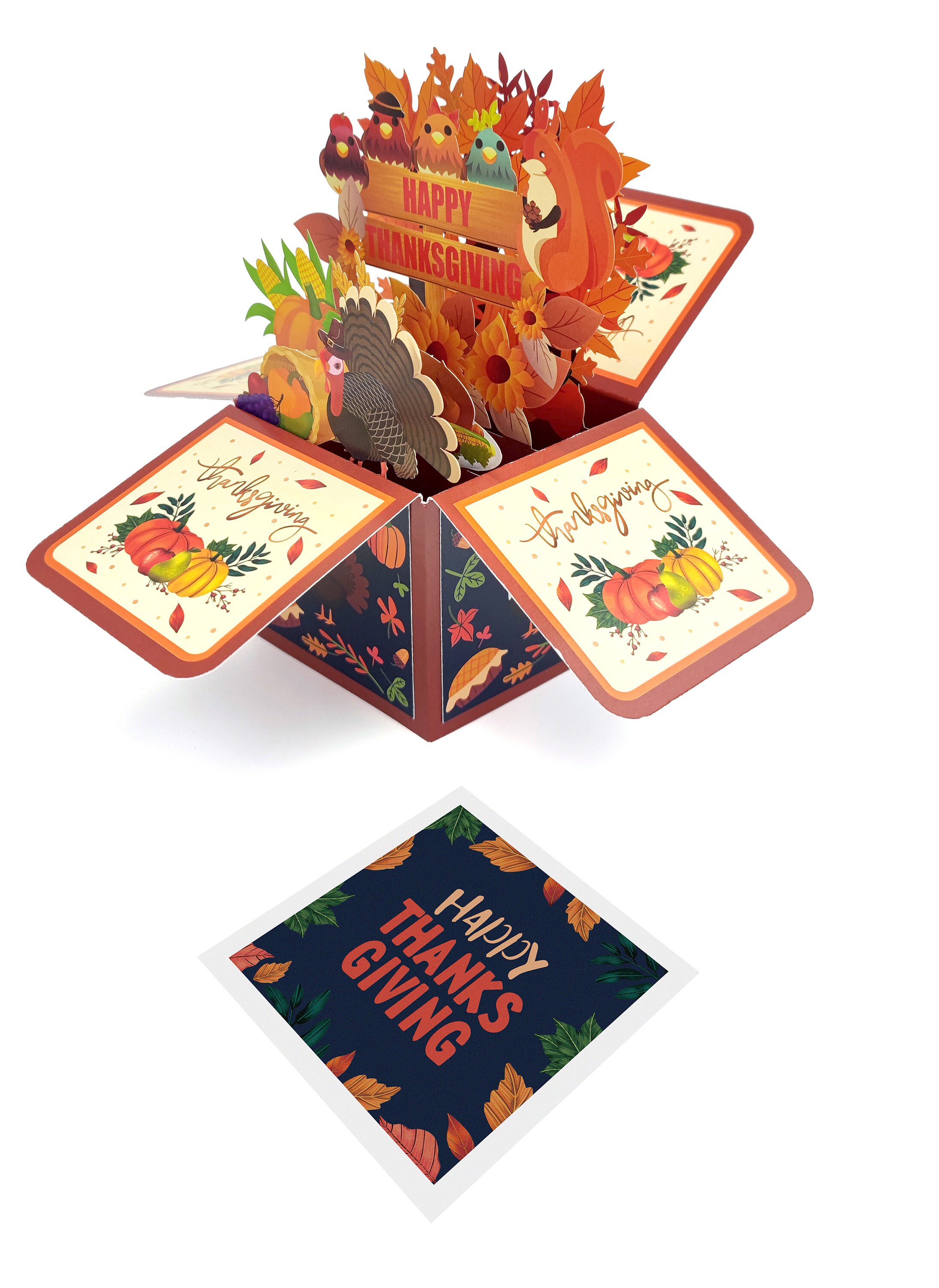 3D Thanksgiving Card 3D Thanksgiving Pop up Card 3D Card for ...