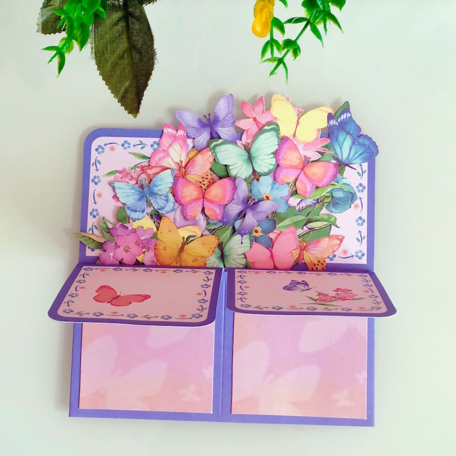 3D Colorful Butterfly Pop up Greeting Card, Thank You Card, Birthday ...