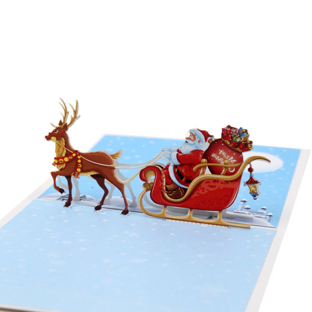 3D Merry Christmas Pop up Card - Etsy