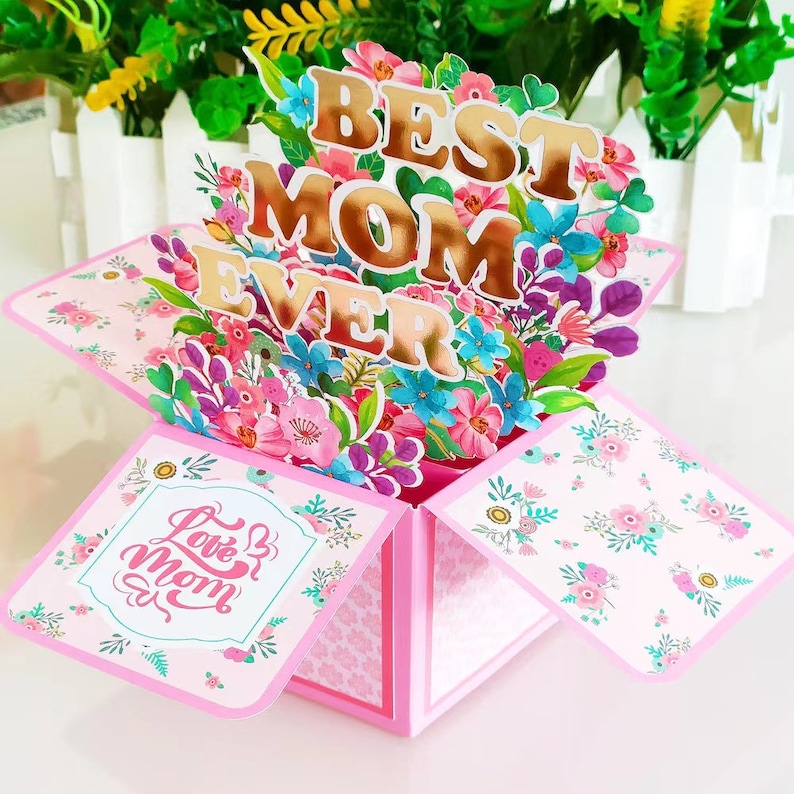 Personalized 3D Pop up Cards for Mom Add Your Own Photo and Message ...
