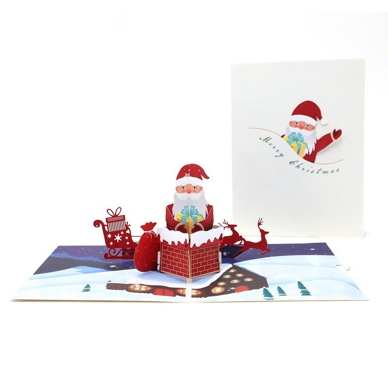 3D Merry Christmas Pop up Card - Etsy