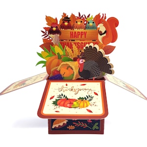 3D Thanksgiving Card 3D Thanksgiving Pop up Card 3D Card for ...