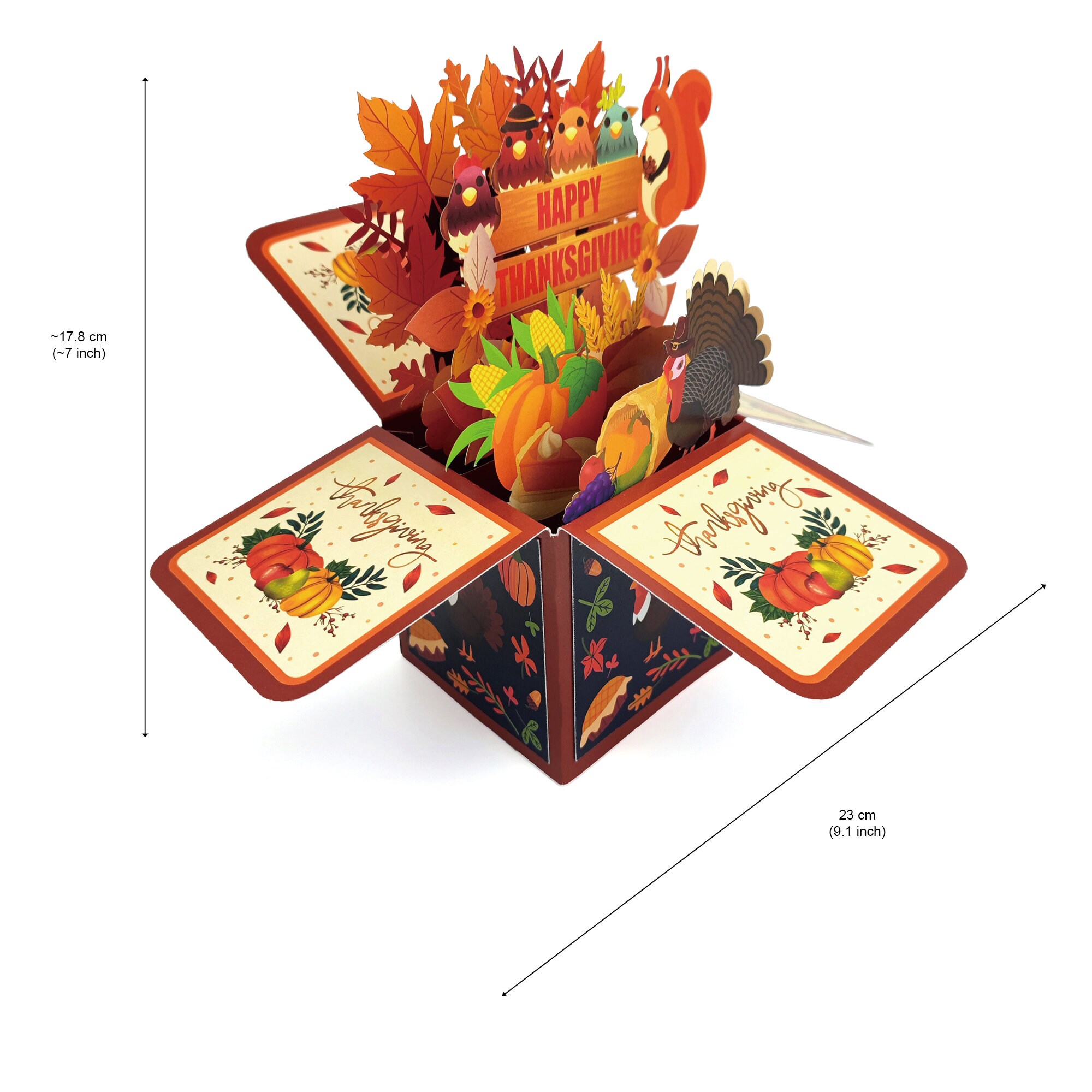 3D Thanksgiving Card 3D Thanksgiving Pop up Card 3D Card for ...