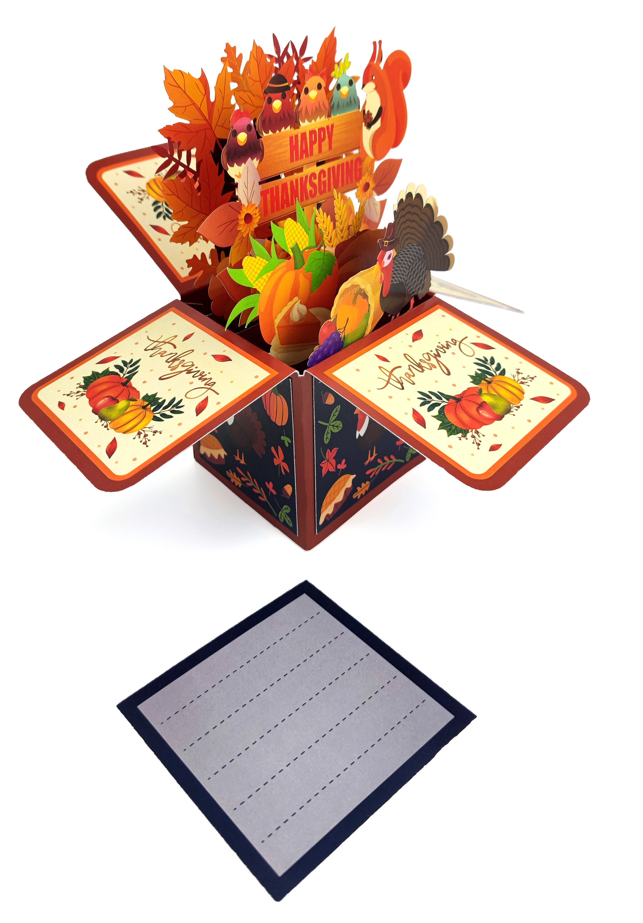 3D Thanksgiving Card 3D Thanksgiving Pop up Card 3D Card for ...