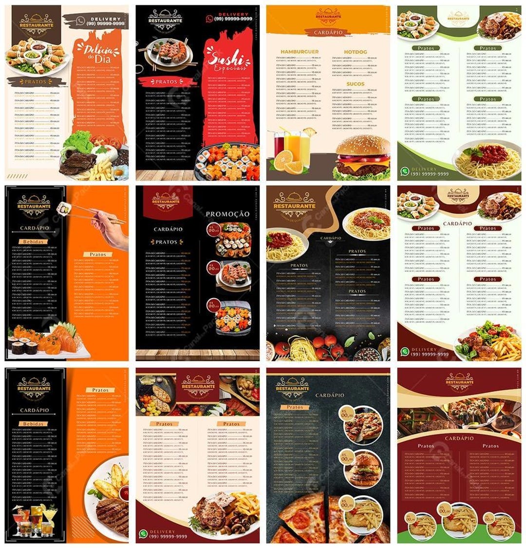 Pack 20 Editable Menus in Canva - Etsy