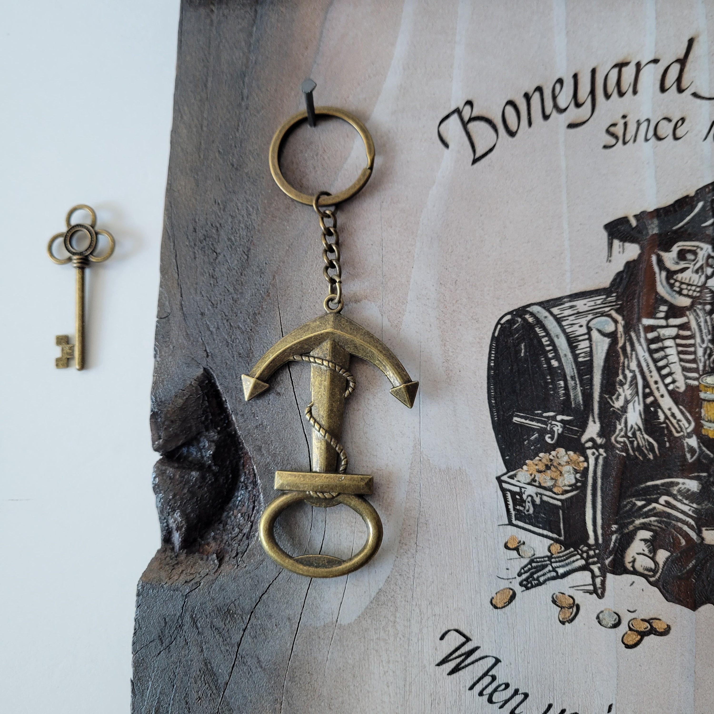 Rustic Pirate Skeletal Wall Plaque, Mancave Decor, Handcrafted Cedar ...