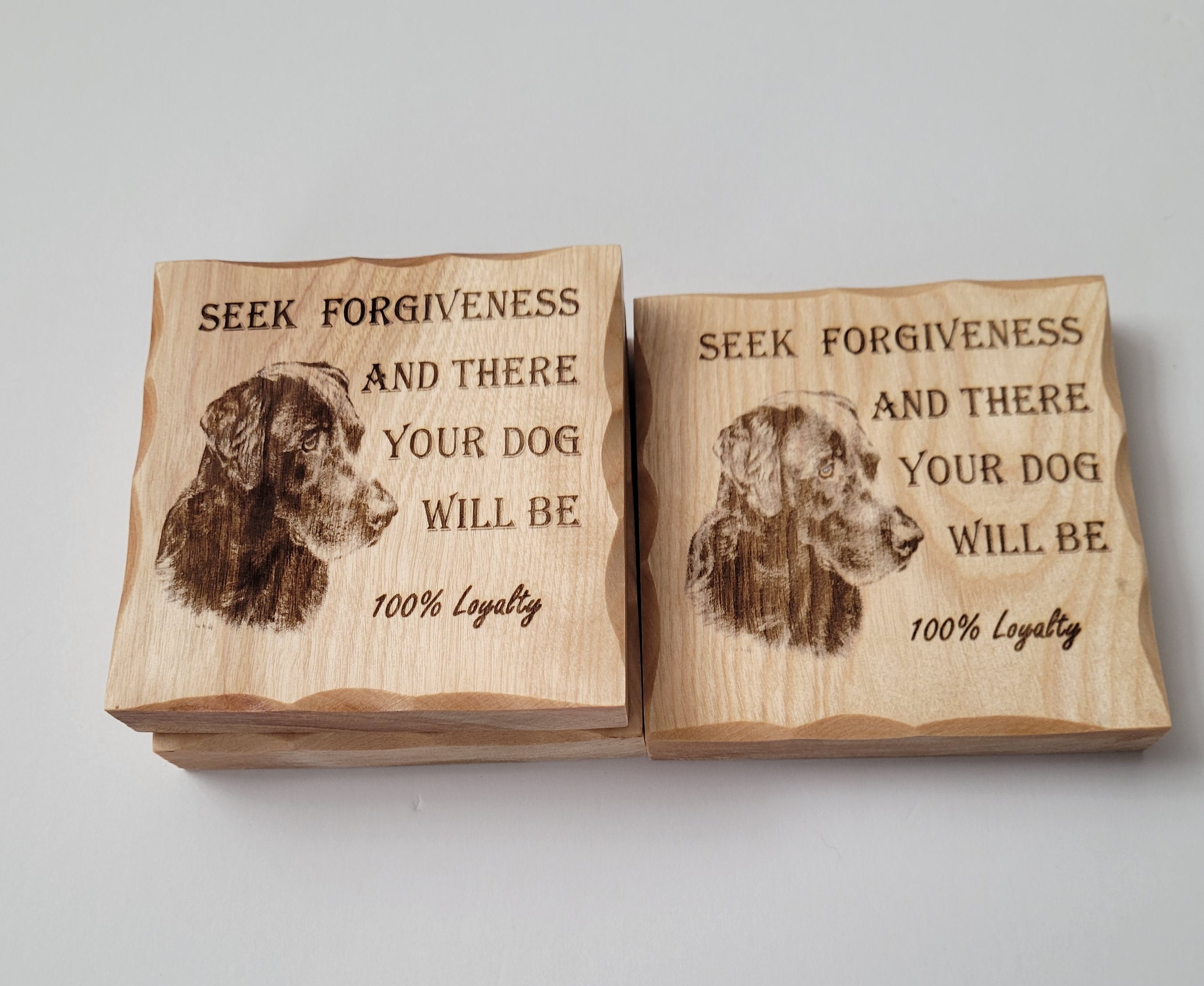 Engraved Chocolate Labrador Retriever Birchwood Coaster Pet Lose Gift ...